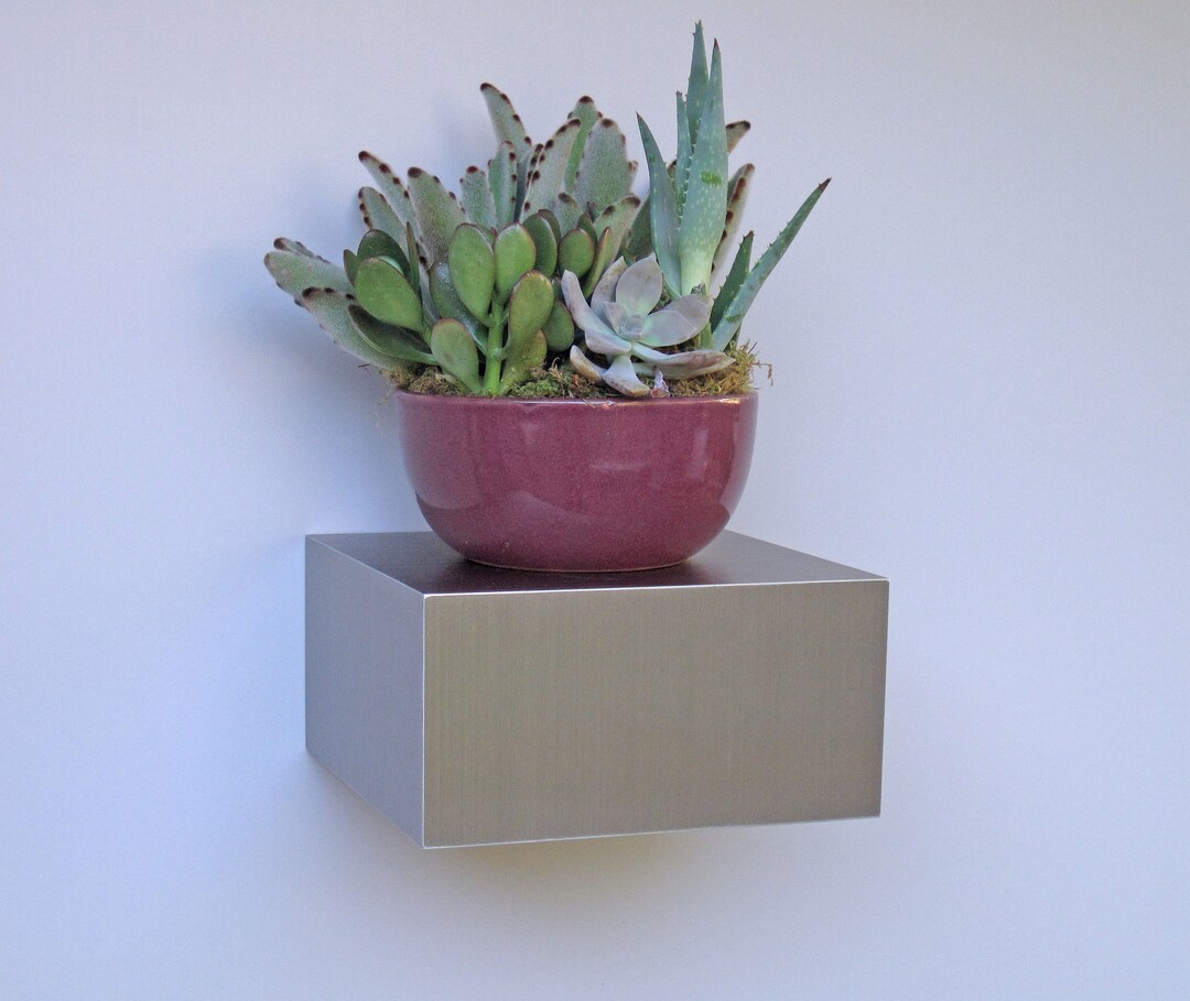 Metal Floating Wall Cube, Art Display Shelf, Finish Options - Etsy