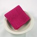 Large Cotton Dishcloth/ Washcloth in Hot Pink Hand Knit 8 - Etsy