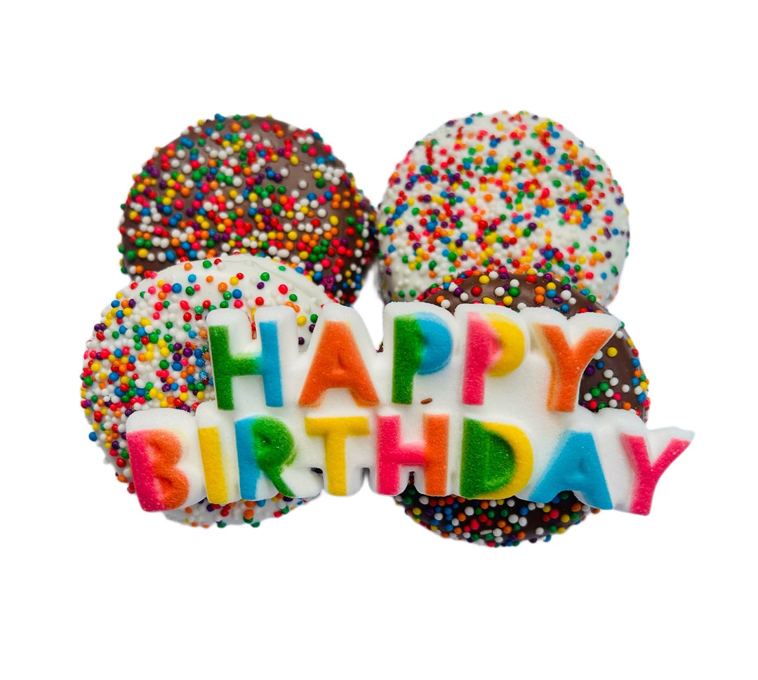 Happy Birthday Chocolate Dipped Oreos - Etsy