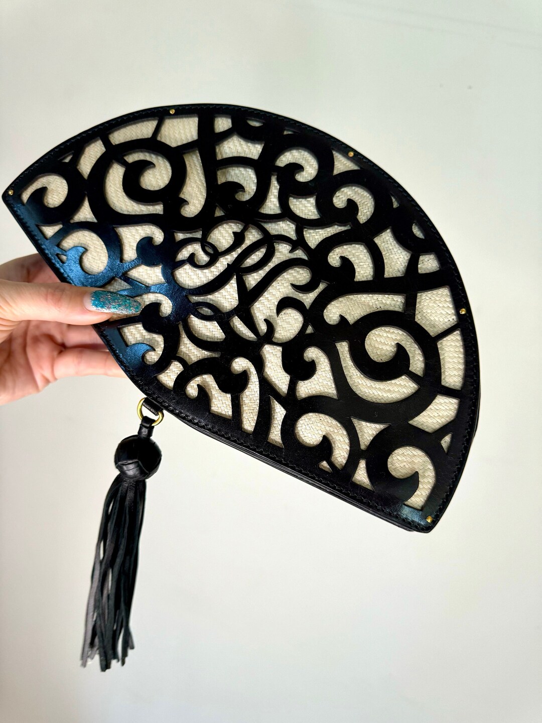 Vintage 90's Ralph Lauren Laser Cut Fan Evening Clutch - Etsy