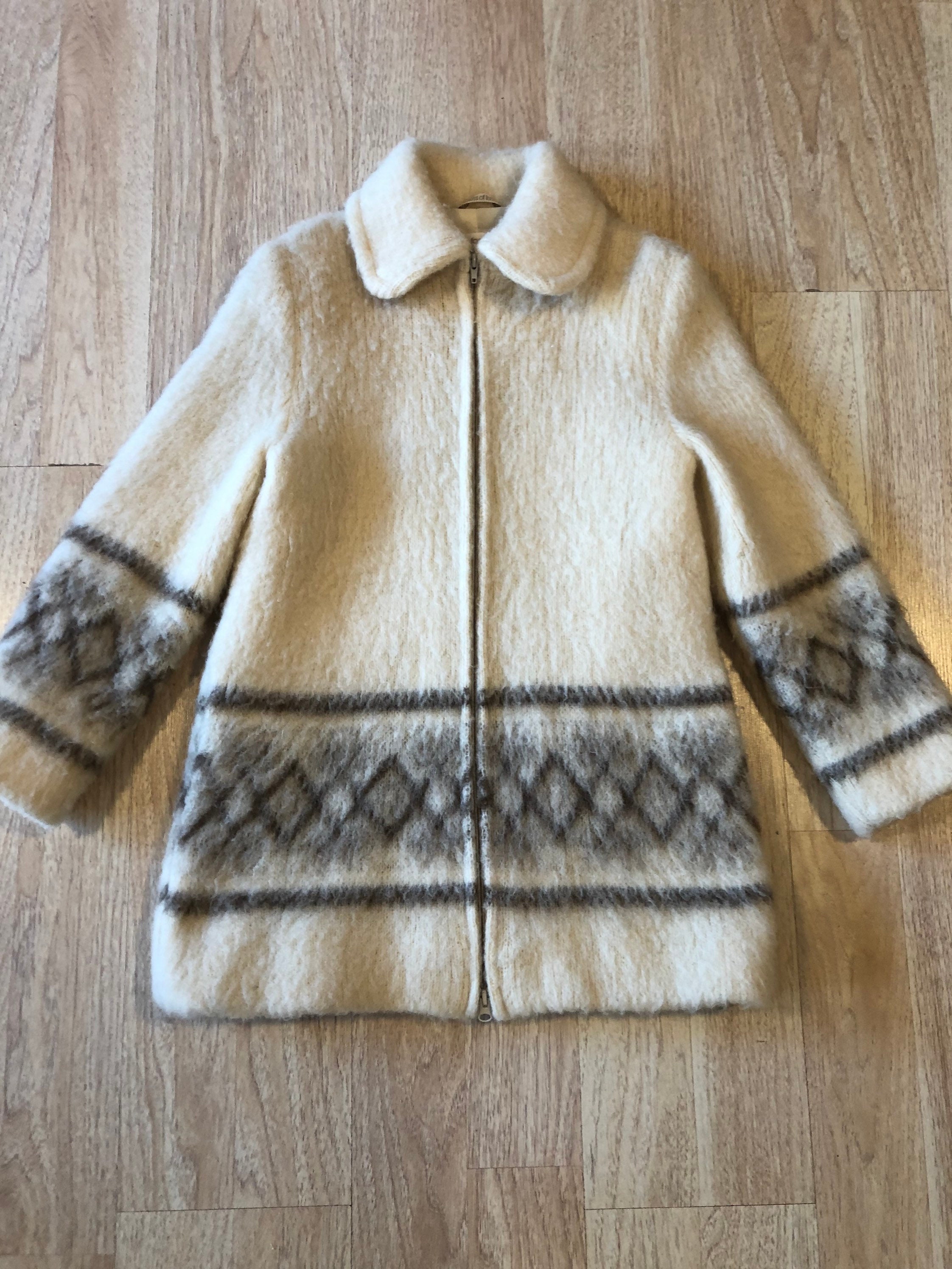 Vintage Alafoss Icewool Sweater Coat - Etsy