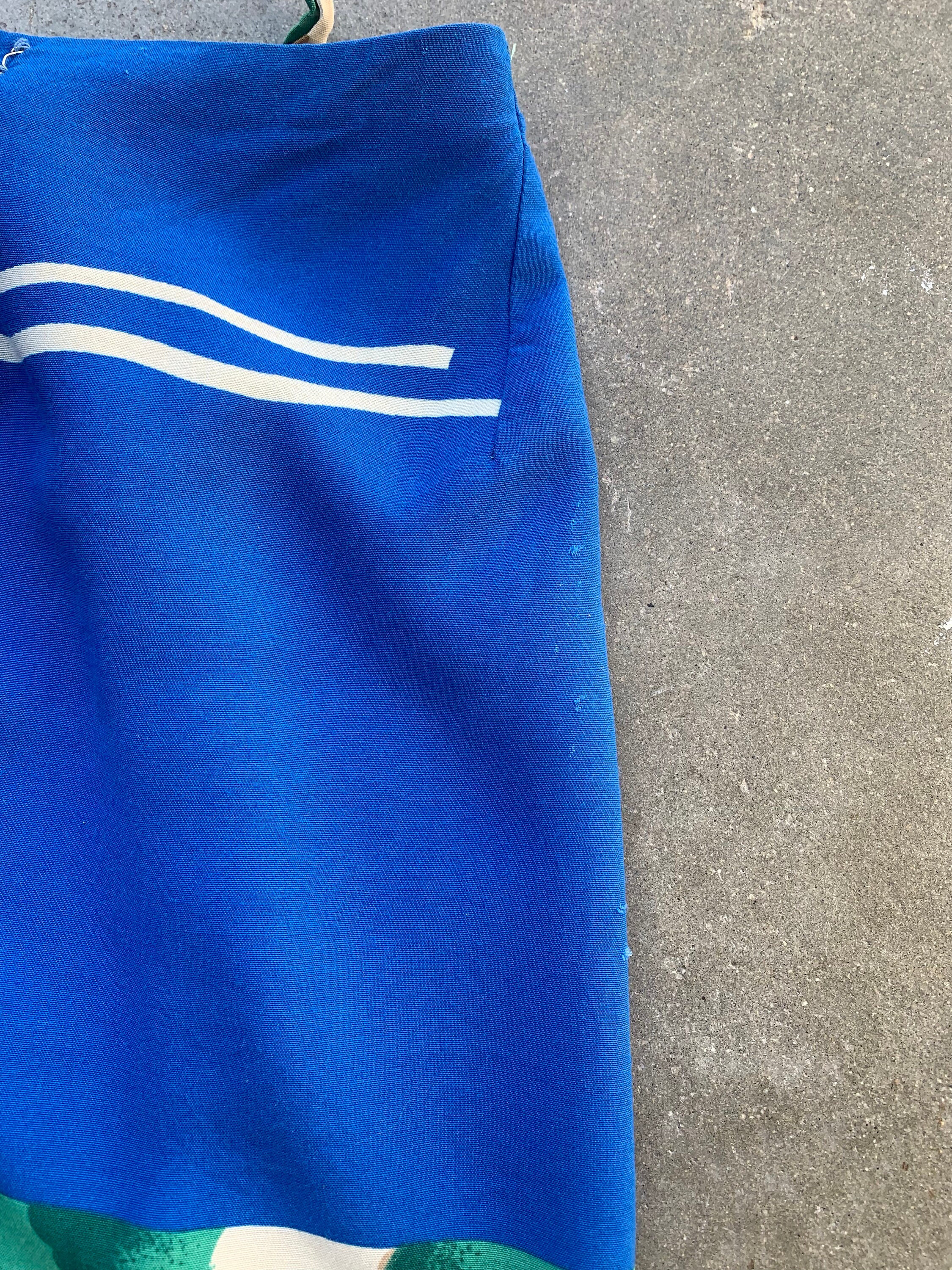 Vintage Beach Scene Wrap Skirt - Etsy