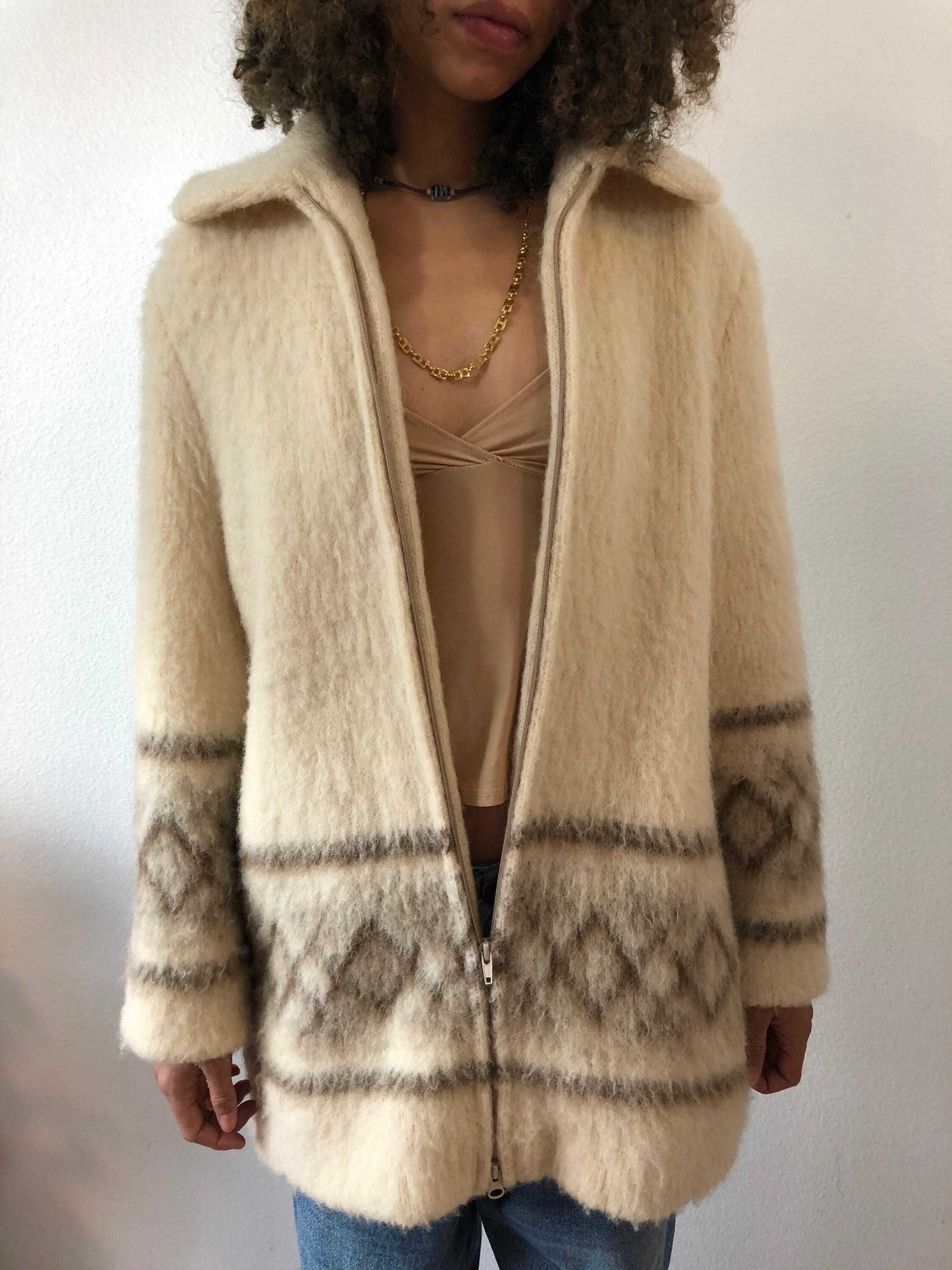 Vintage Alafoss Icewool Sweater Coat - Etsy