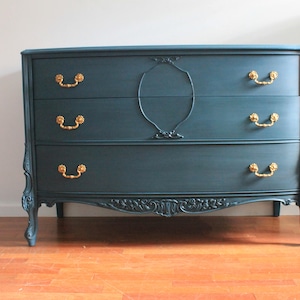 Sold****do Not Purchase***vintage Blue/black Large Dresser/changing ...