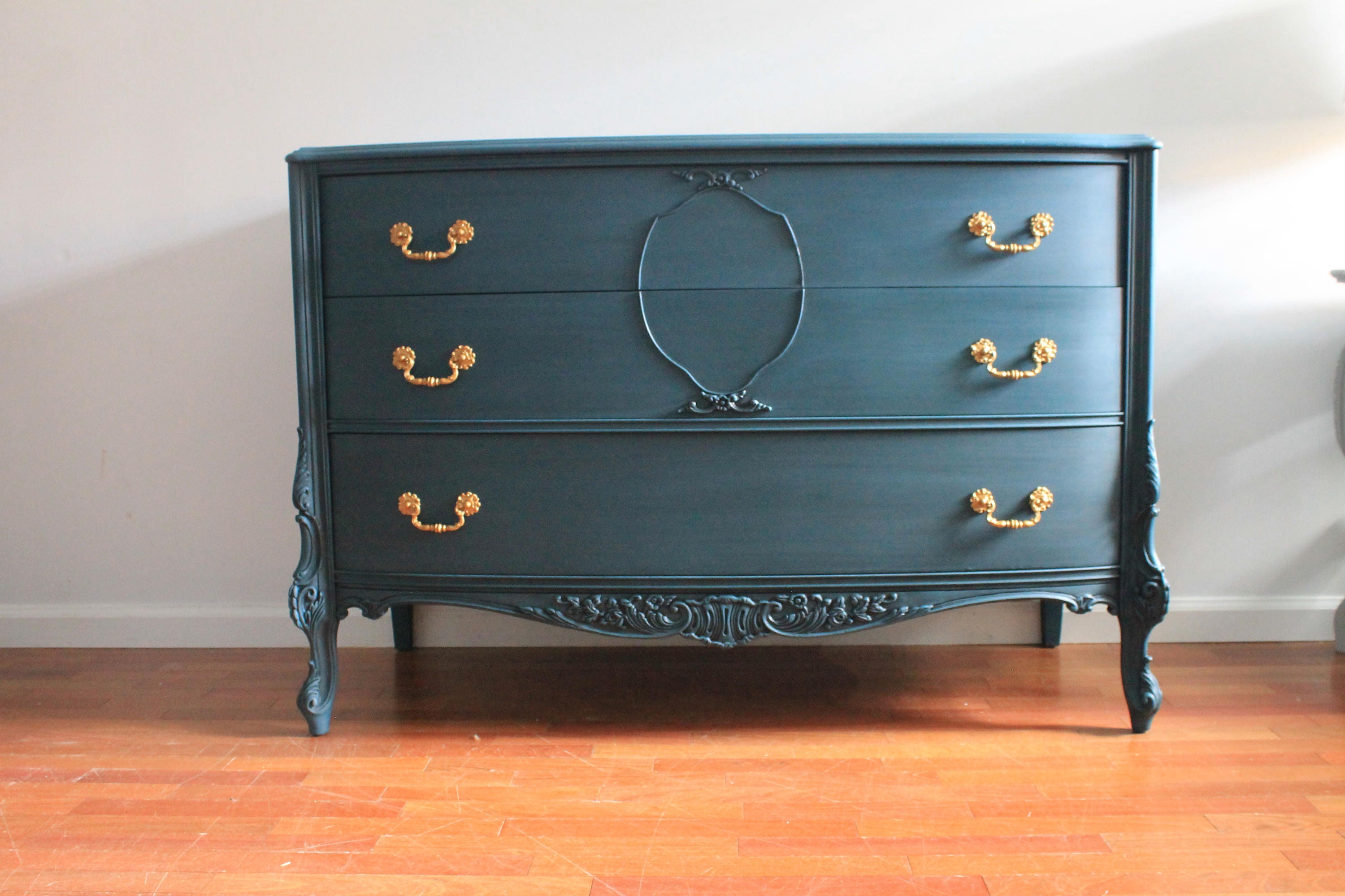 Sold****do Not Purchase***vintage Blue/black Large Dresser/changing ...