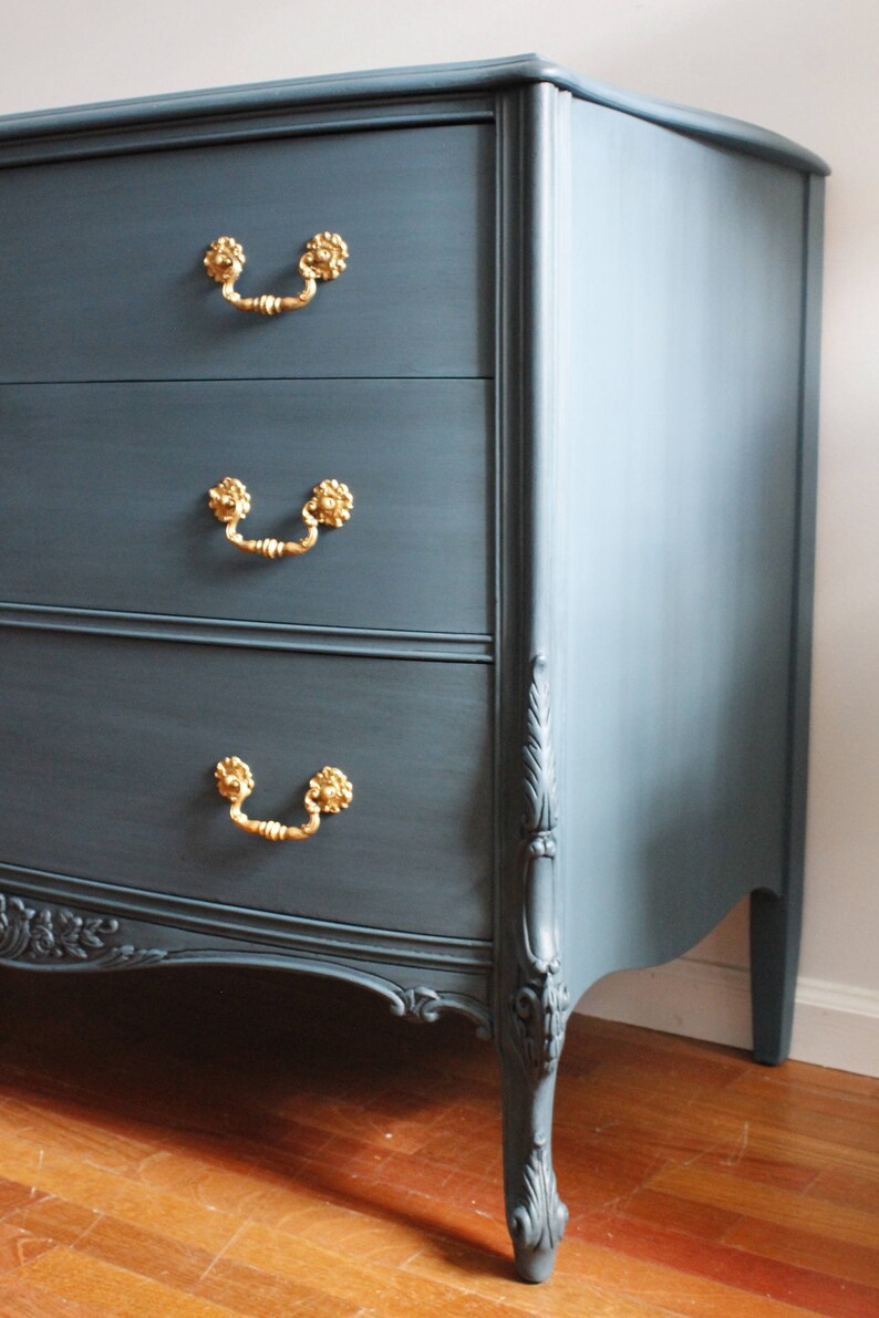 Sold****do Not Purchase***vintage Blue/black Large Dresser/changing ...
