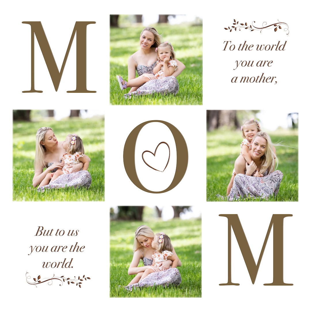 Mother Day Photo Collage 20x20 Square Photo Collage Template Layout for ...