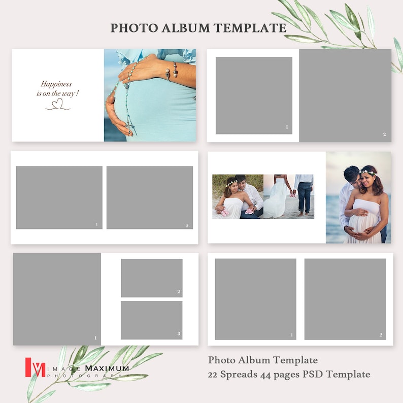 Maternity Photo Album Template 6x6 Photoshop PSD 44 Pages - Etsy