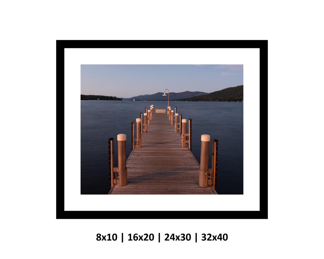 Lake George Dock at Twilight, Landscape Photography Print, Wall Art - Etsy