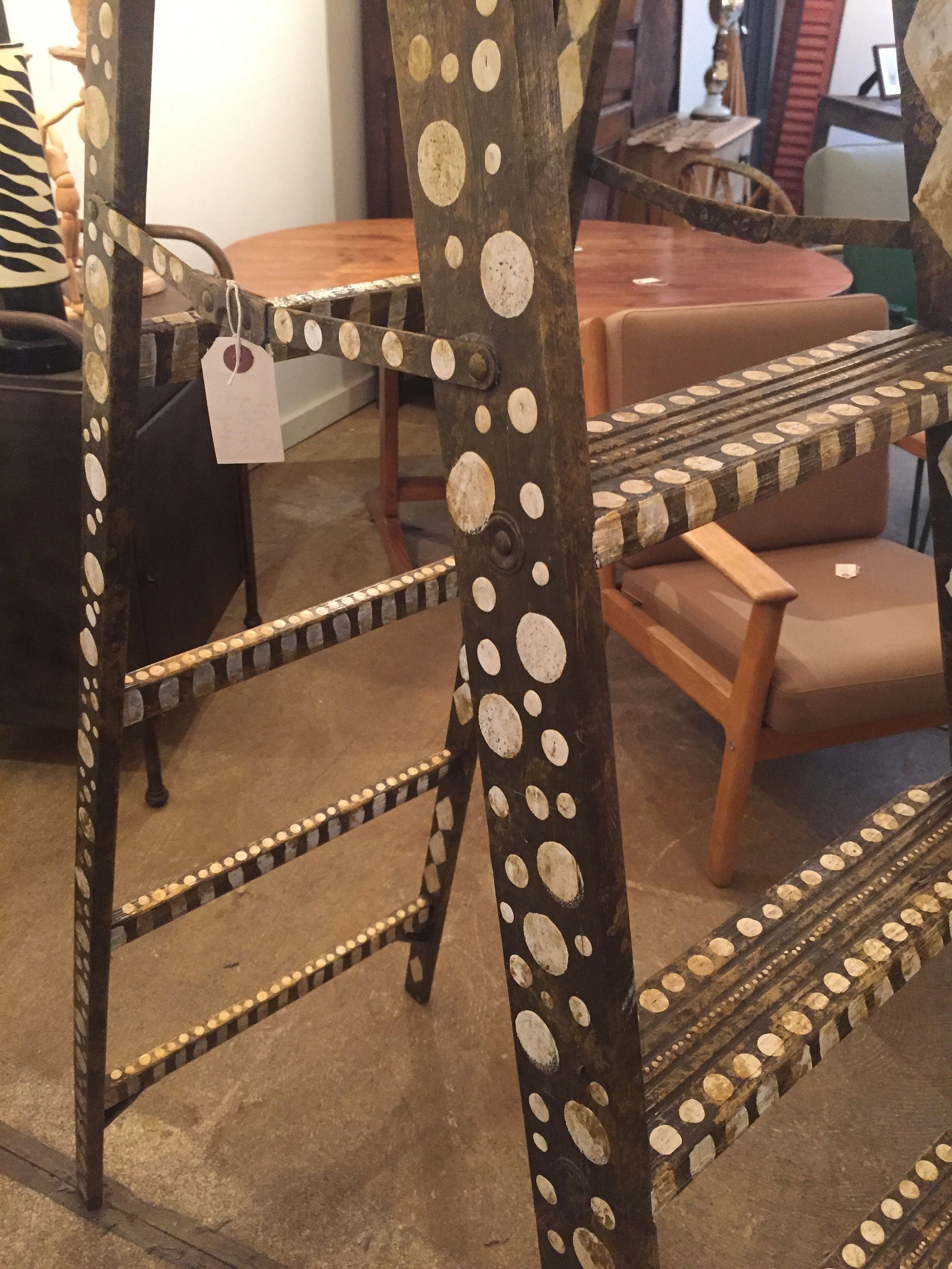 Fabulous Painted Folk Art Ladder | Etsy