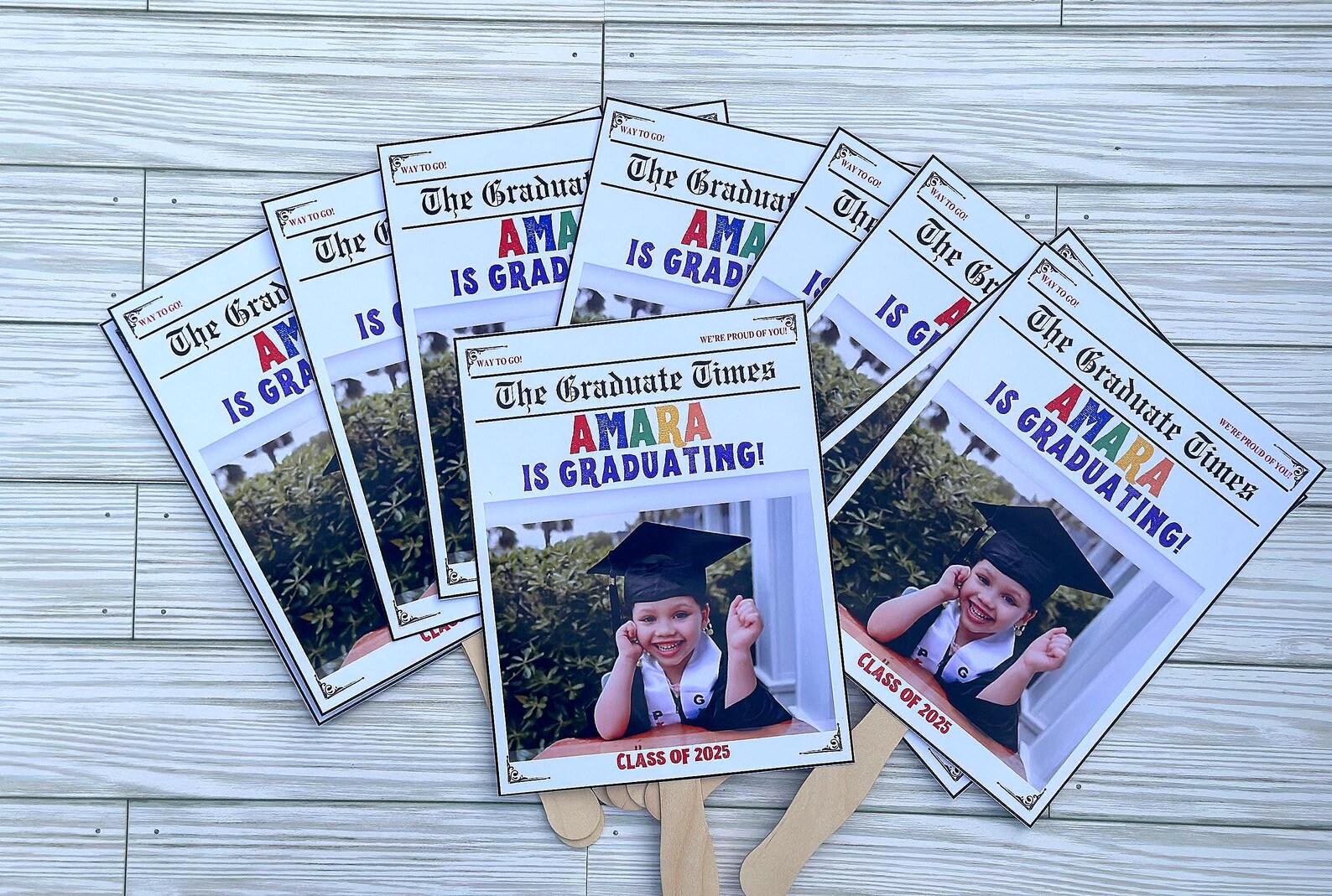 Graduation Fans | Grad Party | Kindergarten Grad | Kinder Grad | Pre-k ...