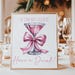 Martini Birthday Party Sign: Pink Drink, Satin Bow (PDF & JPEG) - Etsy