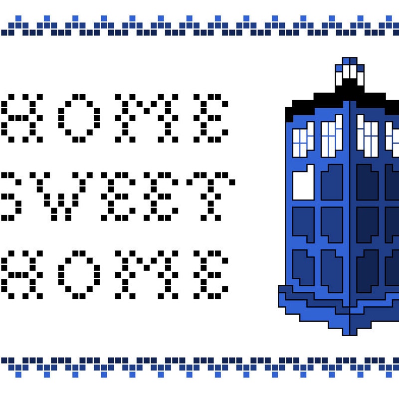 Tardis Cross Stitch - Etsy