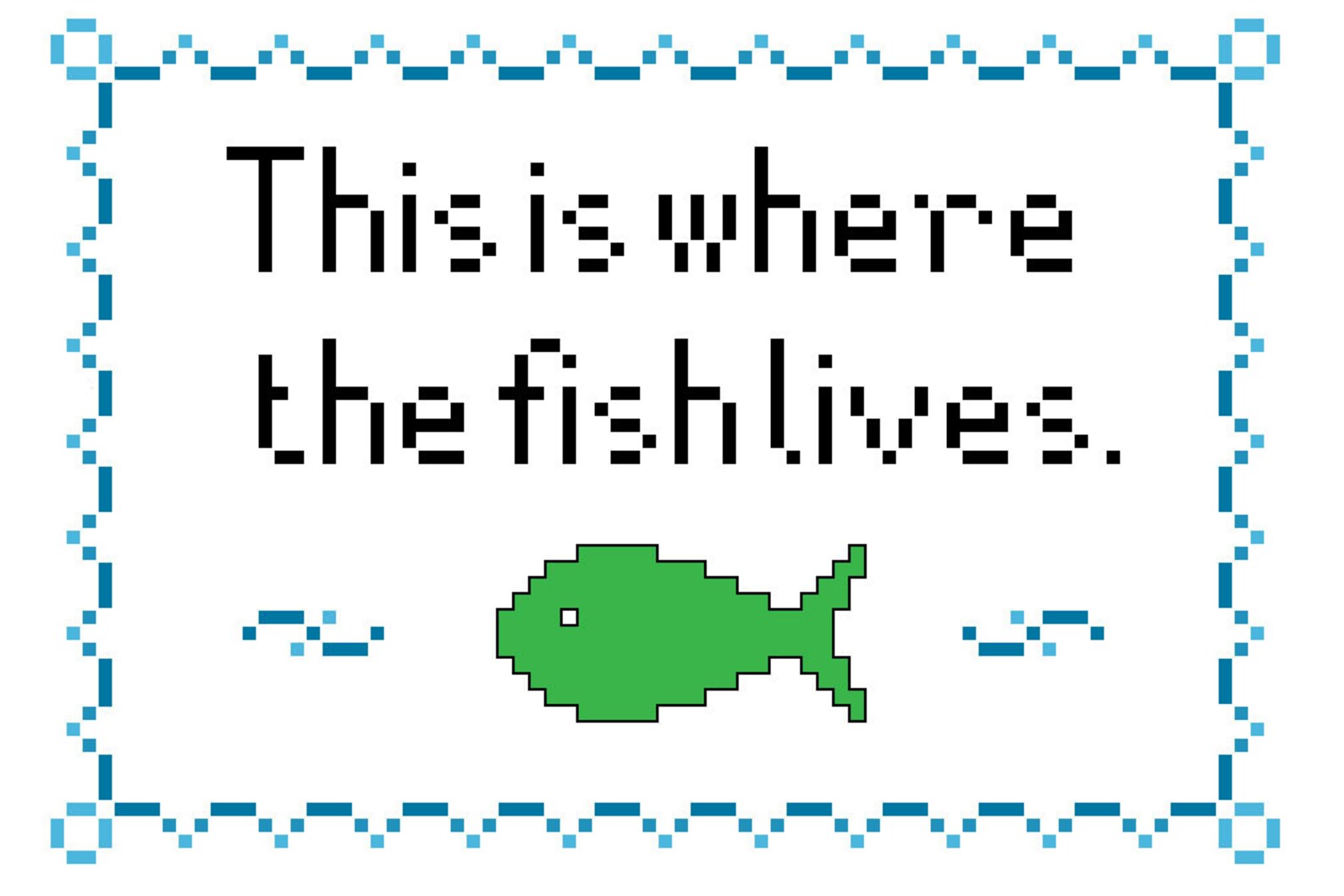 Mst3k Cross-stitch Pattern This is Where the Fish Lives - Etsy