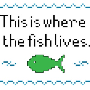 Mst3k Cross-stitch Pattern This is Where the Fish Lives - Etsy