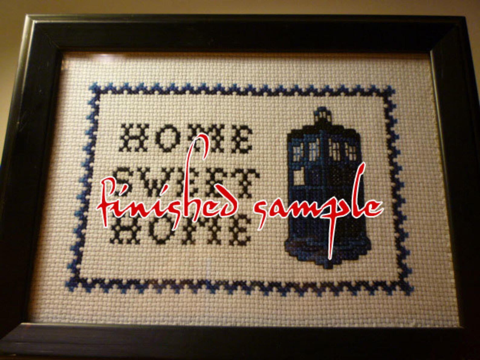 TARDIS Cross-stitch Pattern - "home Sweet Home" - Etsy