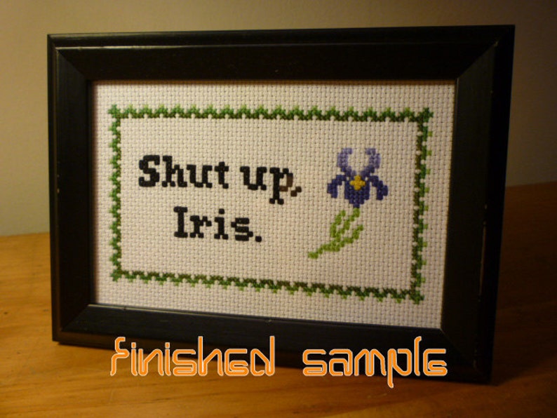 Mst3k Cross-stitch Pattern Shut Up, Iris - Etsy