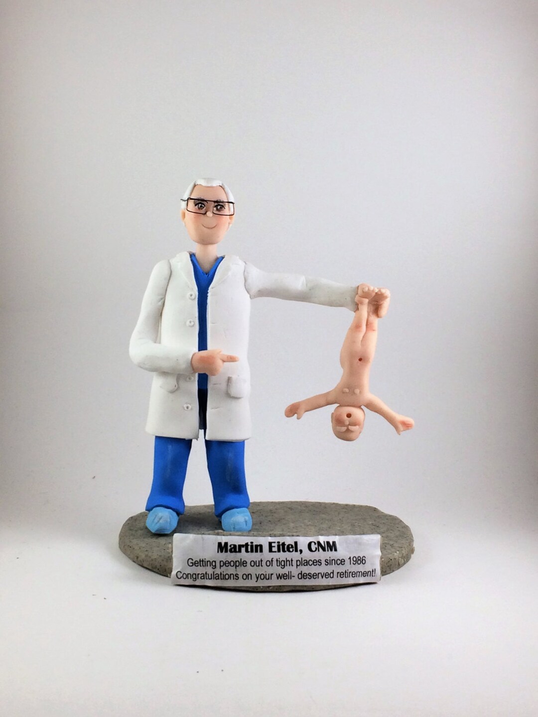 Custom Retirement Figurine, Cake Topper. Midwife Sculpture - Etsy