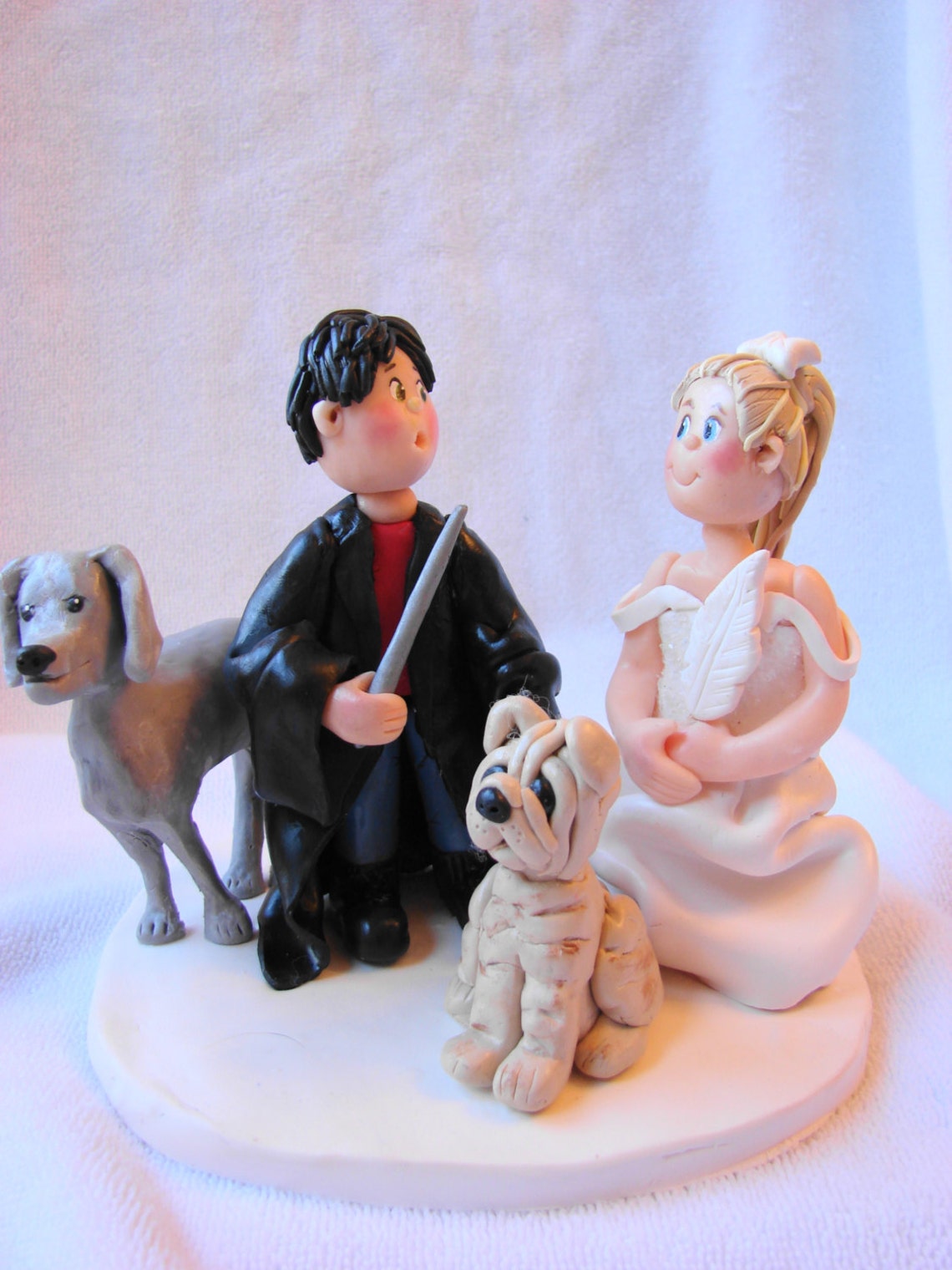 DEPOSIT ONLY Custom Polymer Clay Wedding Cake Topper - Etsy