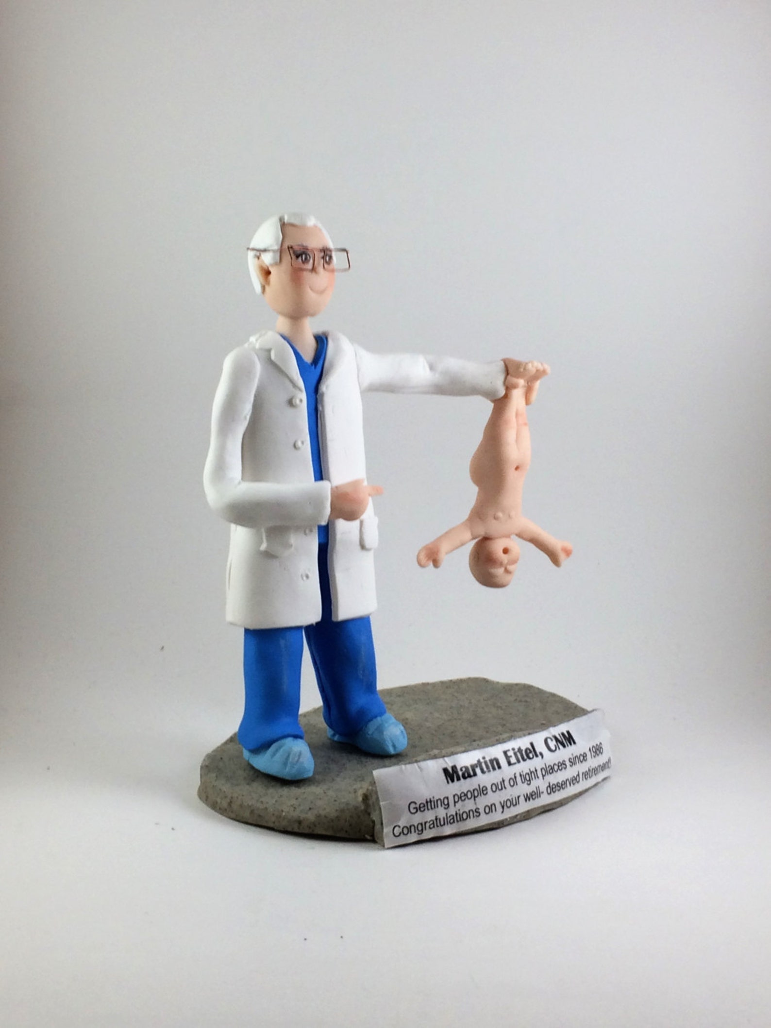 Custom Retirement Figurine Cake Topper. Midwife Sculpture - Etsy