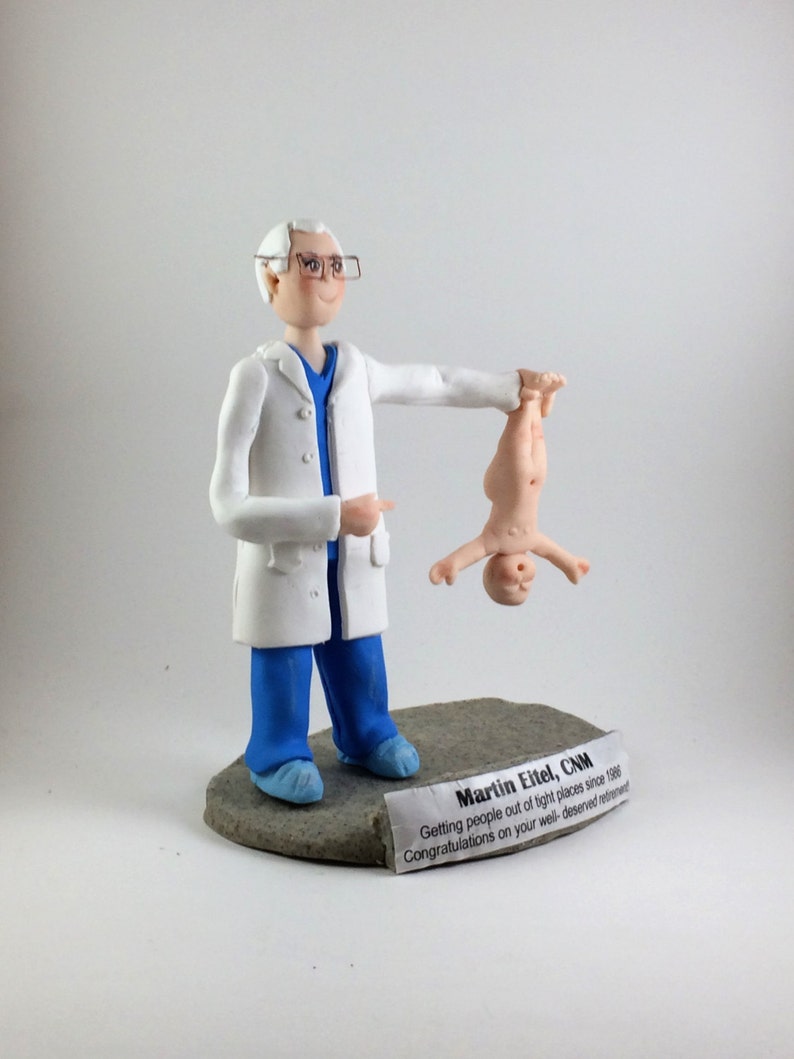 Custom Retirement Figurine Cake Topper. Midwife Sculpture - Etsy