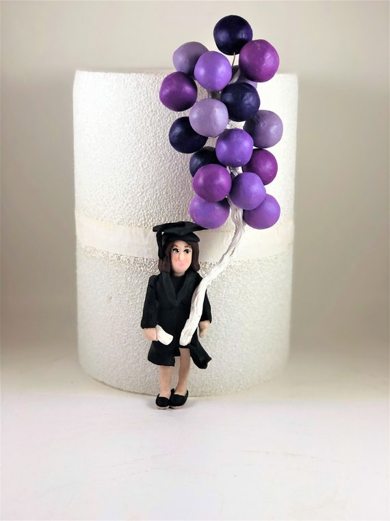 Custom Polymer Clay Graduation Cake Topper. Handcrafted Clay | Etsy