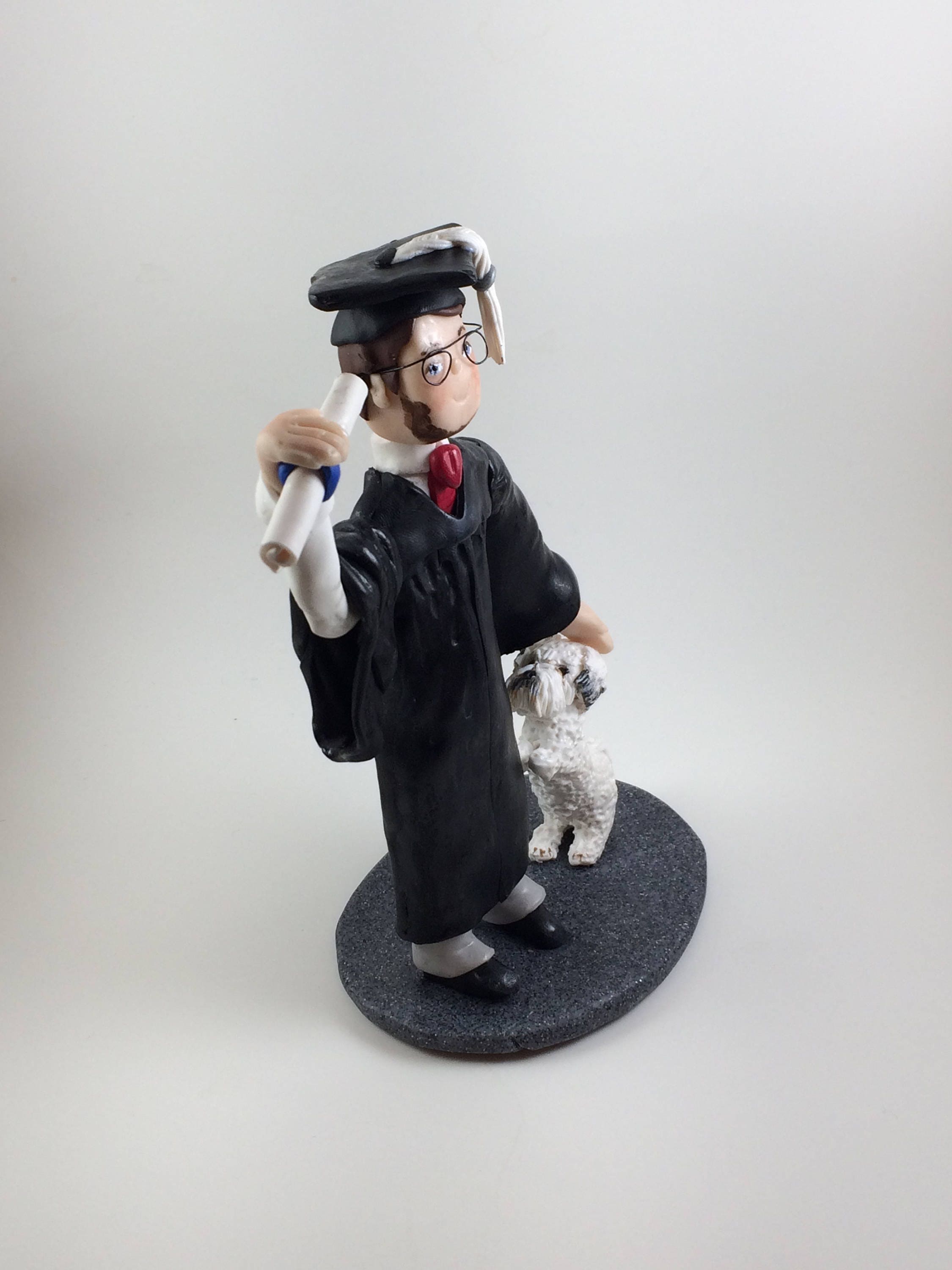 DEPOSIT ONLY Custom Polymer Clay Graduation Figurine Cake | Etsy