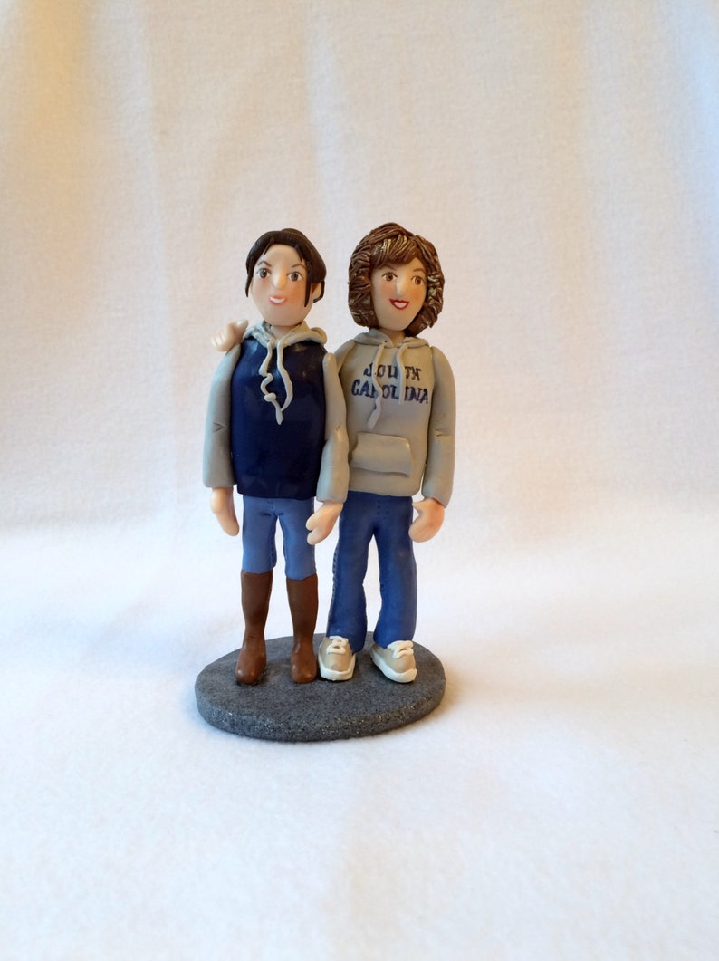 Custom Polymer Claytwo Person Cake Topper Cutom Clay - Etsy