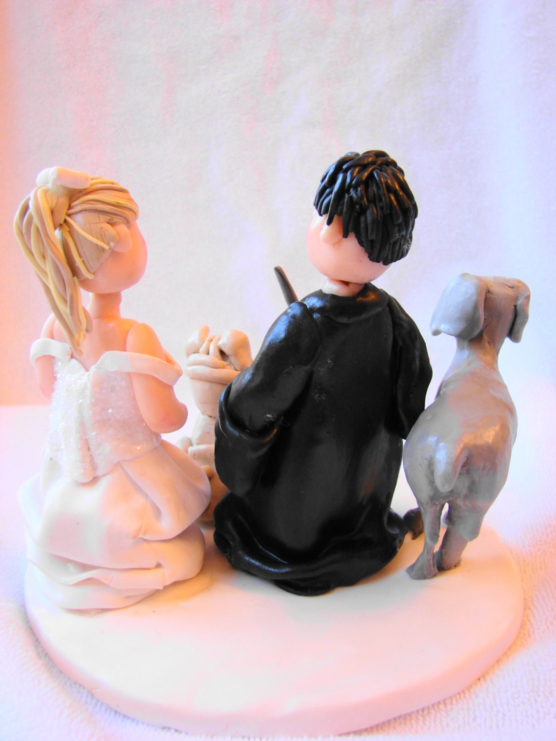 DEPOSIT ONLY Custom Polymer Clay Wedding Cake Topper - Etsy