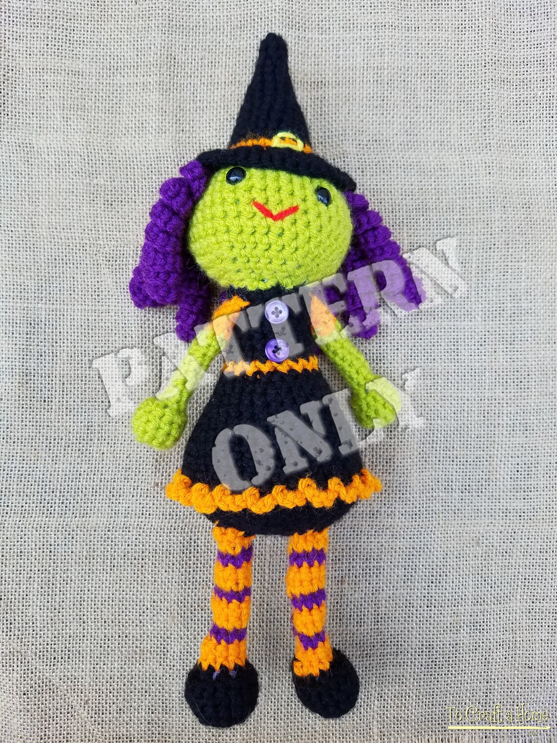 Witchy the Crochet Witch Crochet Pattern PDF File-crochet - Etsy