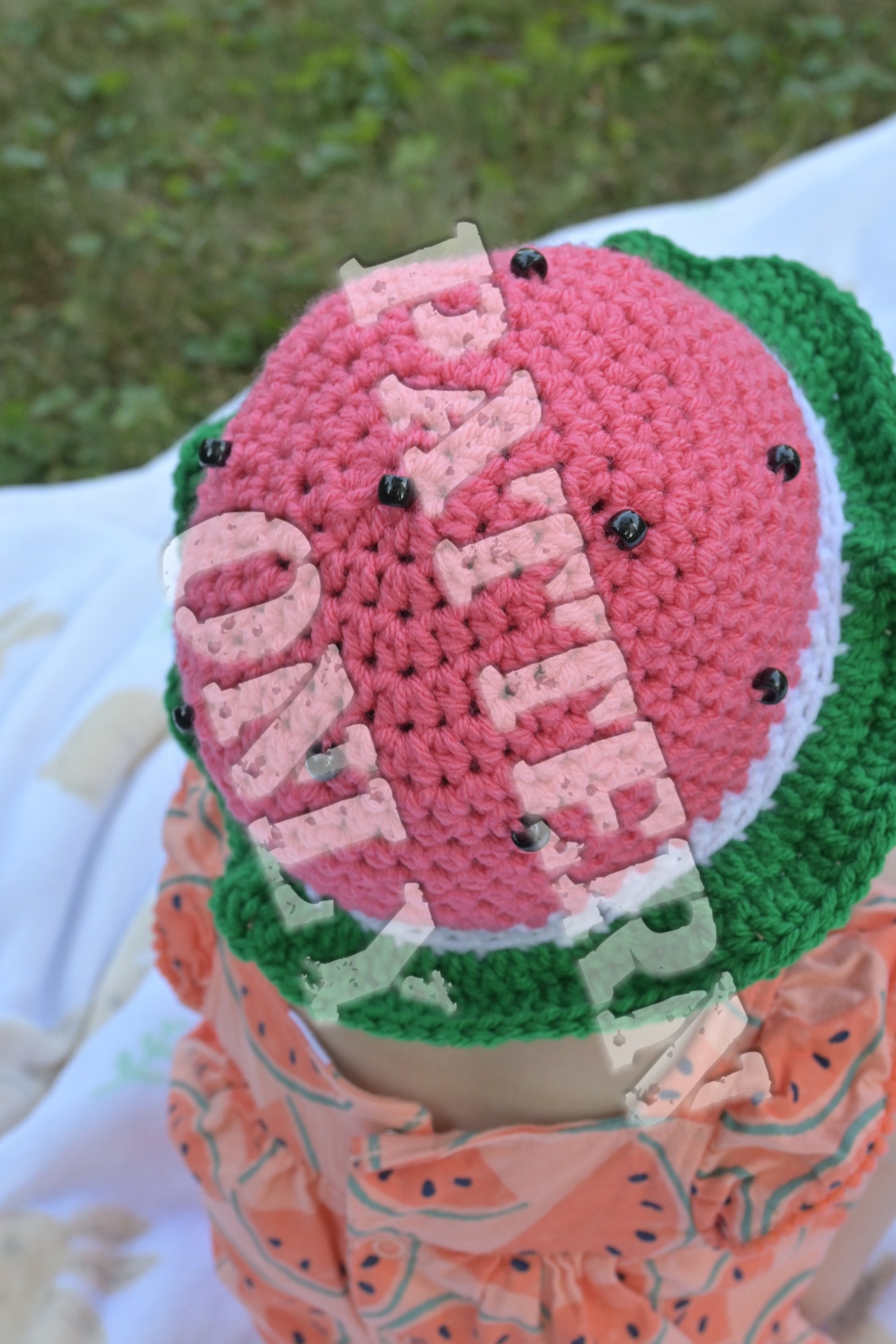 PATTERN ONLY Crochet Watermelon Sun Hat Pattern - Etsy