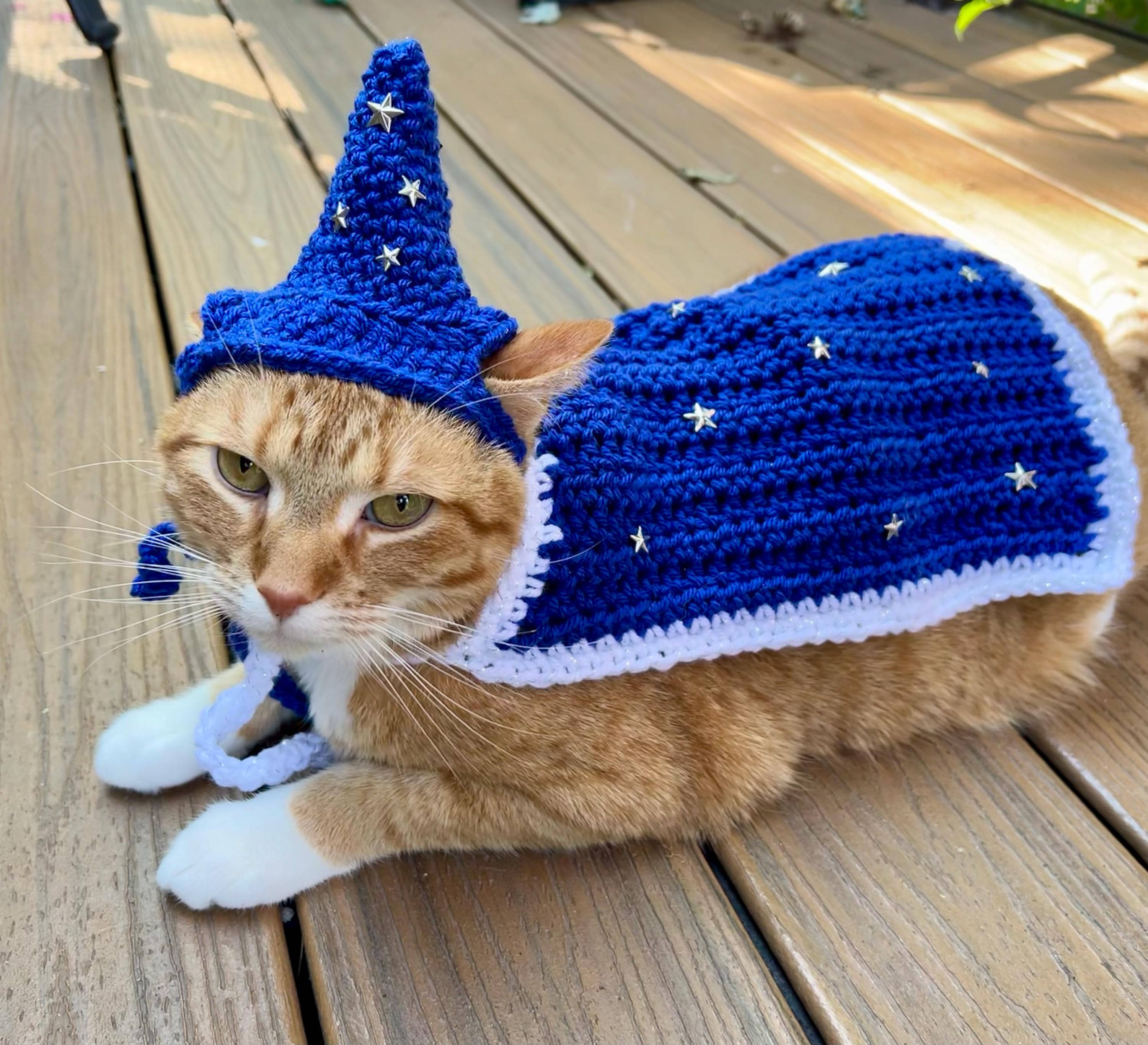 Wizard Cat Hat and Cape Costume Crochet Pattern PDF - Etsy