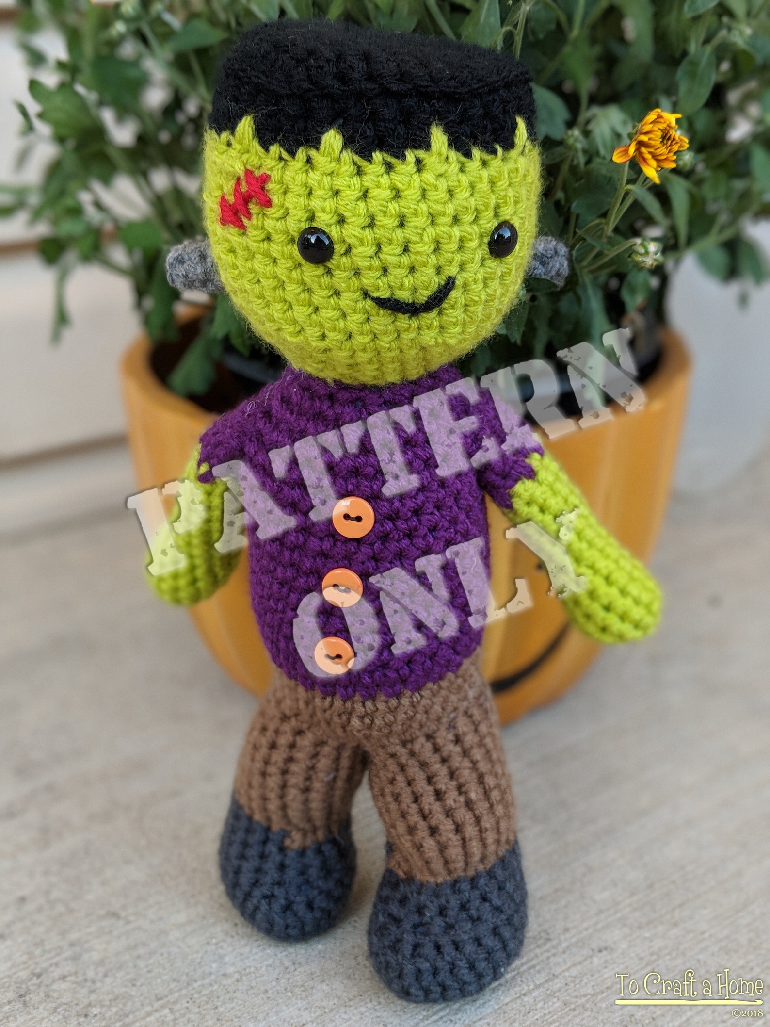 PDF File Crochet Pattern Frankie Frankenstein-pattern Only-crochet ...