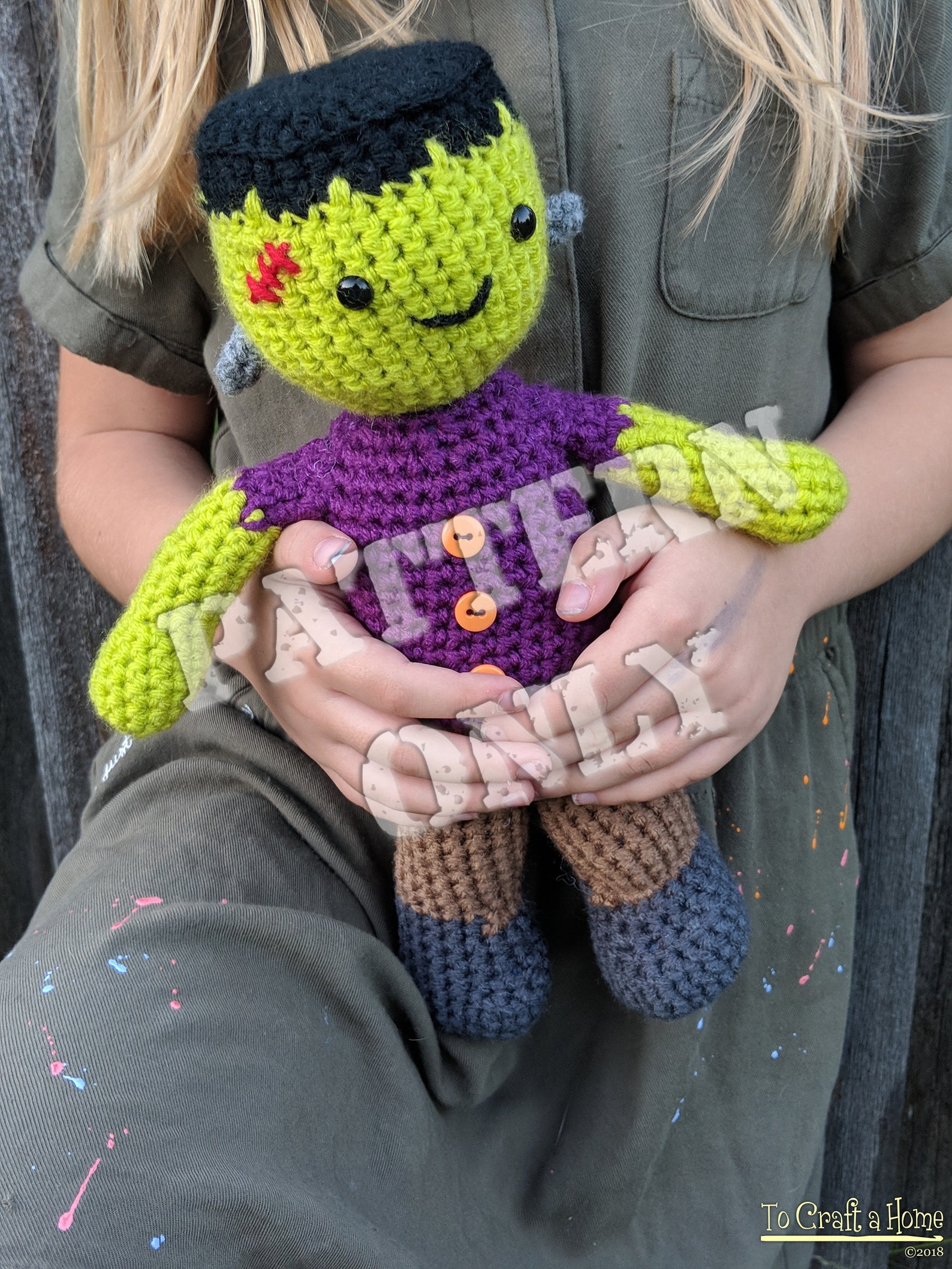 PDF File Crochet Pattern Frankie Frankenstein-pattern Only-crochet ...
