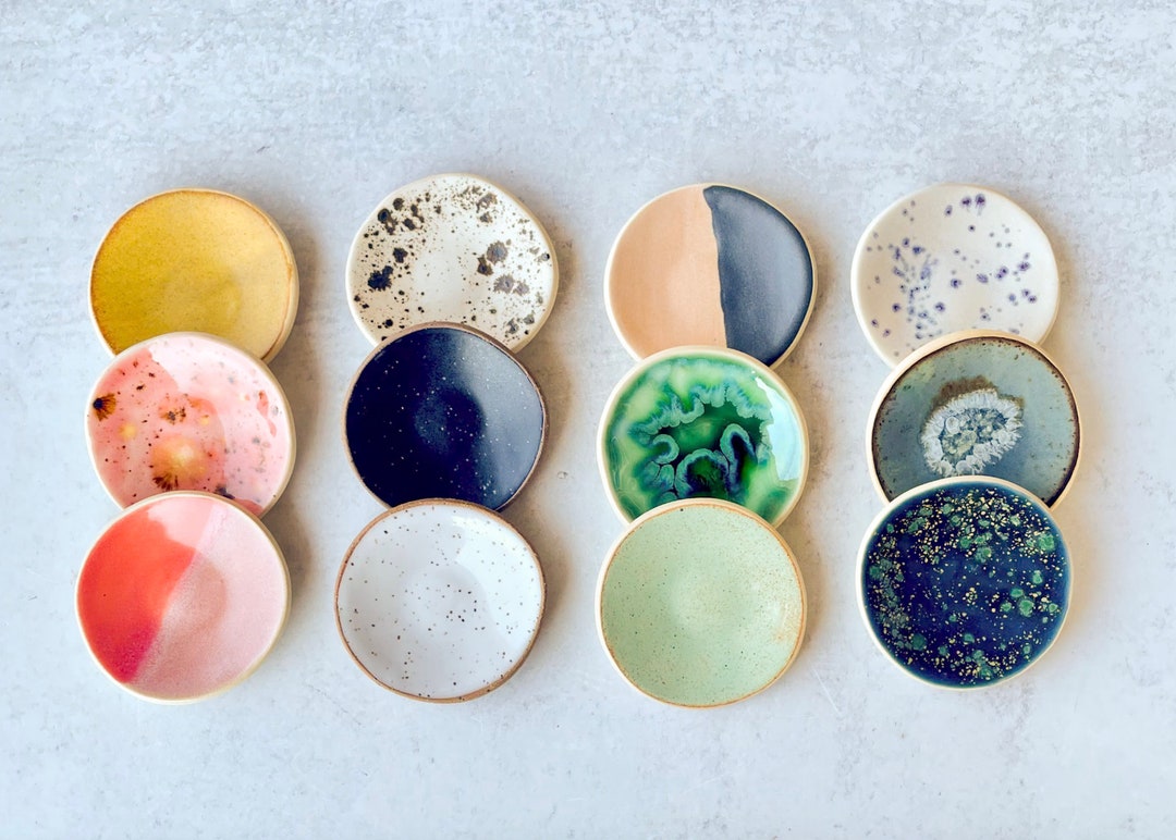 Handmade Ceramic Ring Dish: Small Jewelry Holder, Food Safe, Ceramic ...