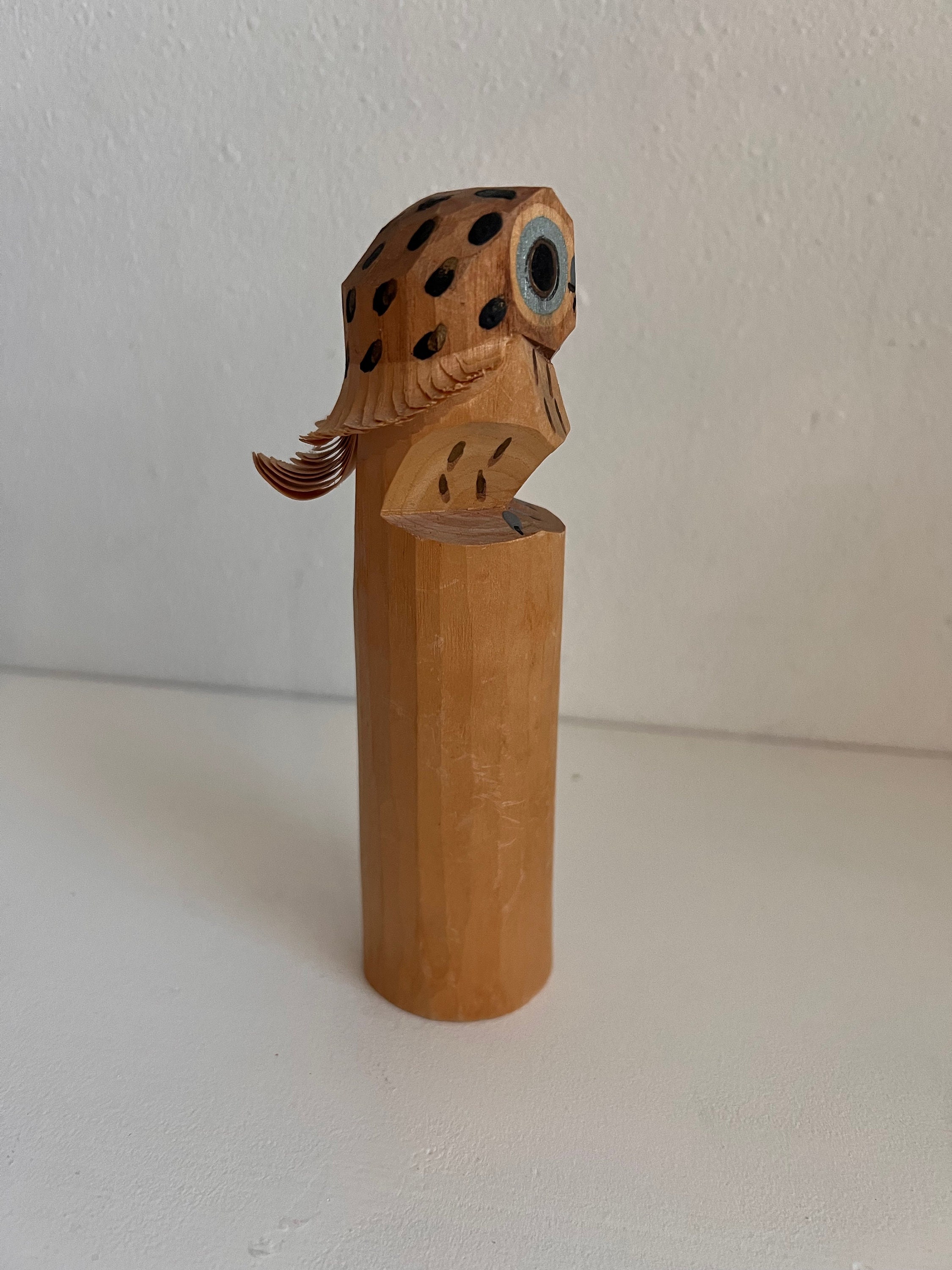 Vintage Carved Wood Owl Ittobori Figurine Made in Japan - Etsy