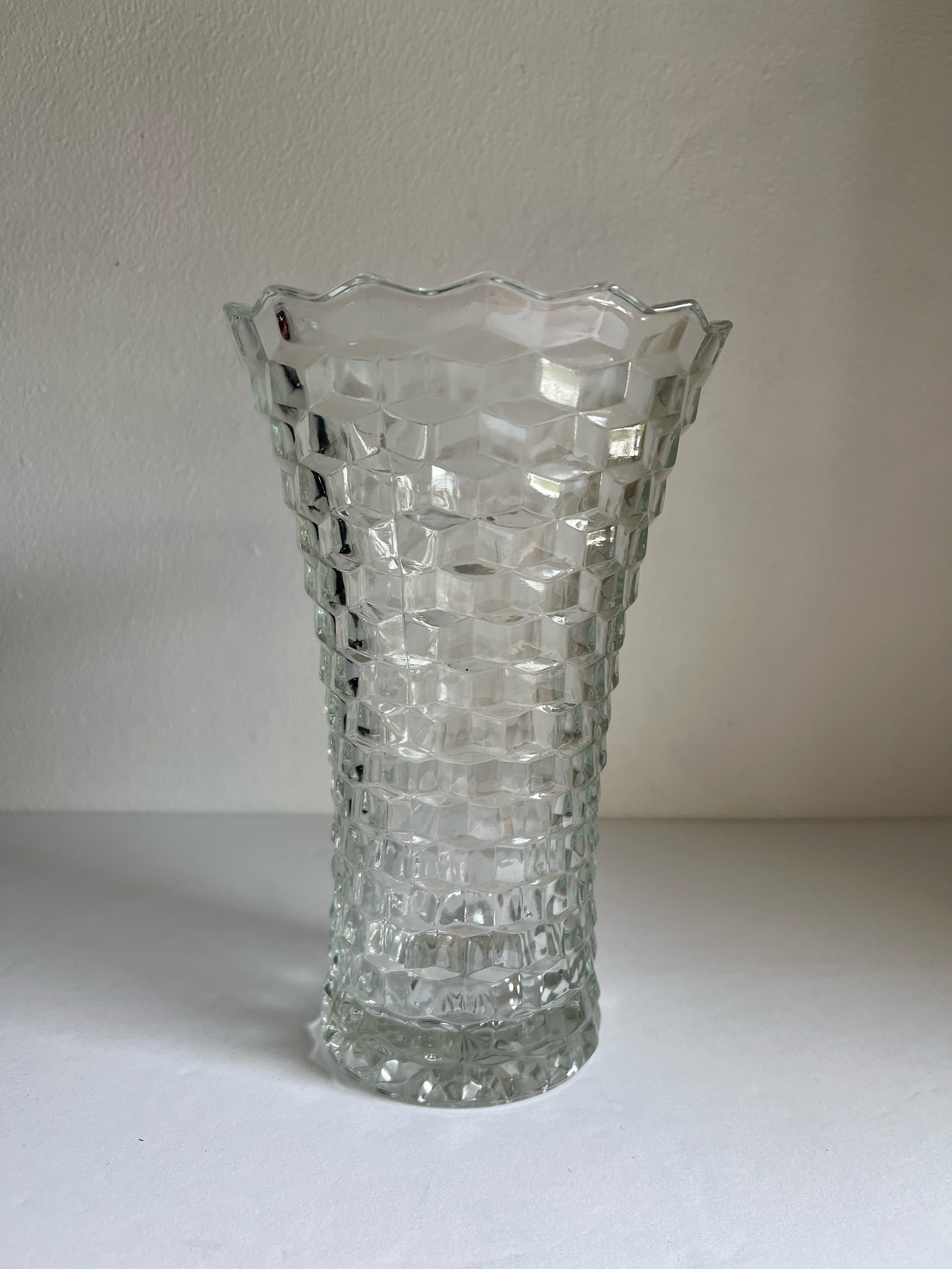 Vintage Clear Glass Homco Vase Colony Whitehall - Etsy