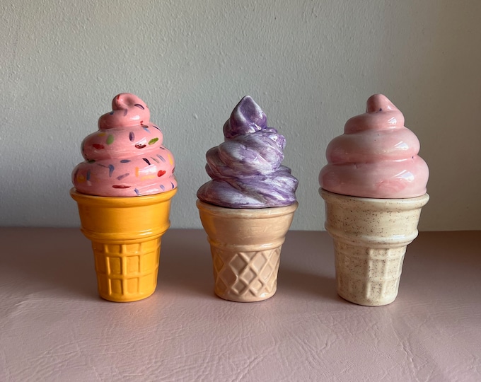 Vintage Ceramic Ice Cream Cone Jars 3 Available - Etsy