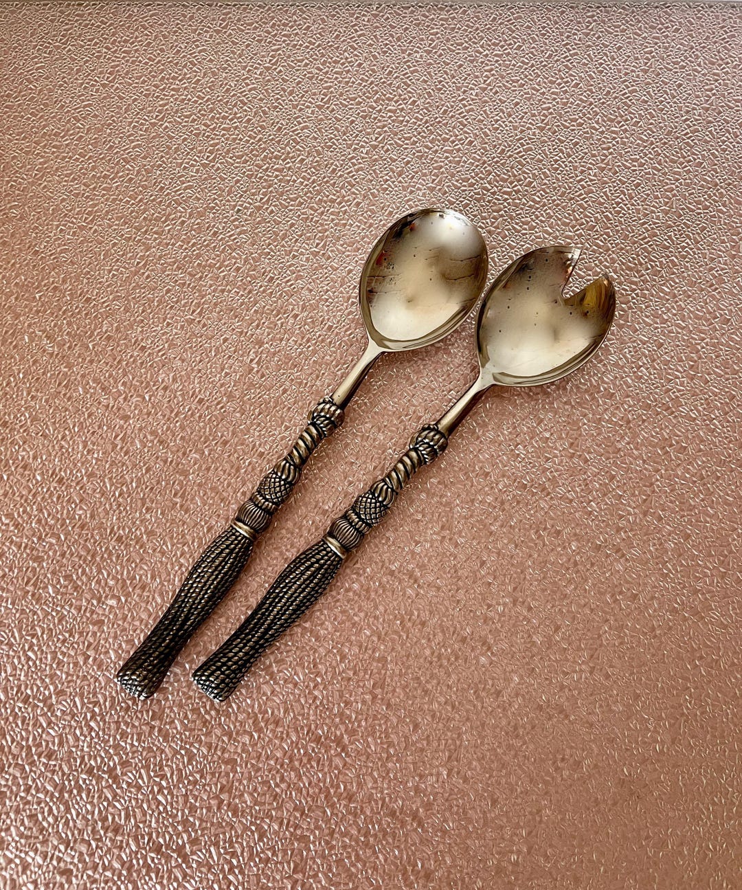 Vintage Silver Plated Silea Tassel Salad Serving Utensils - Etsy