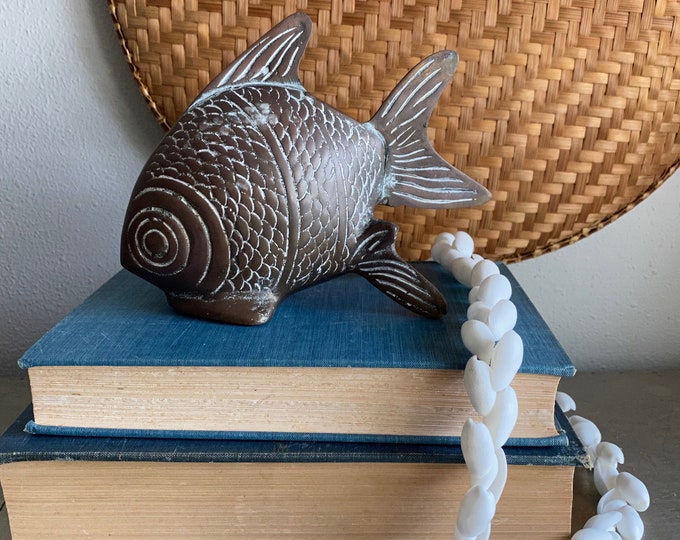 Vintage Brass Fish Figurine Large Goldfish - Etsy