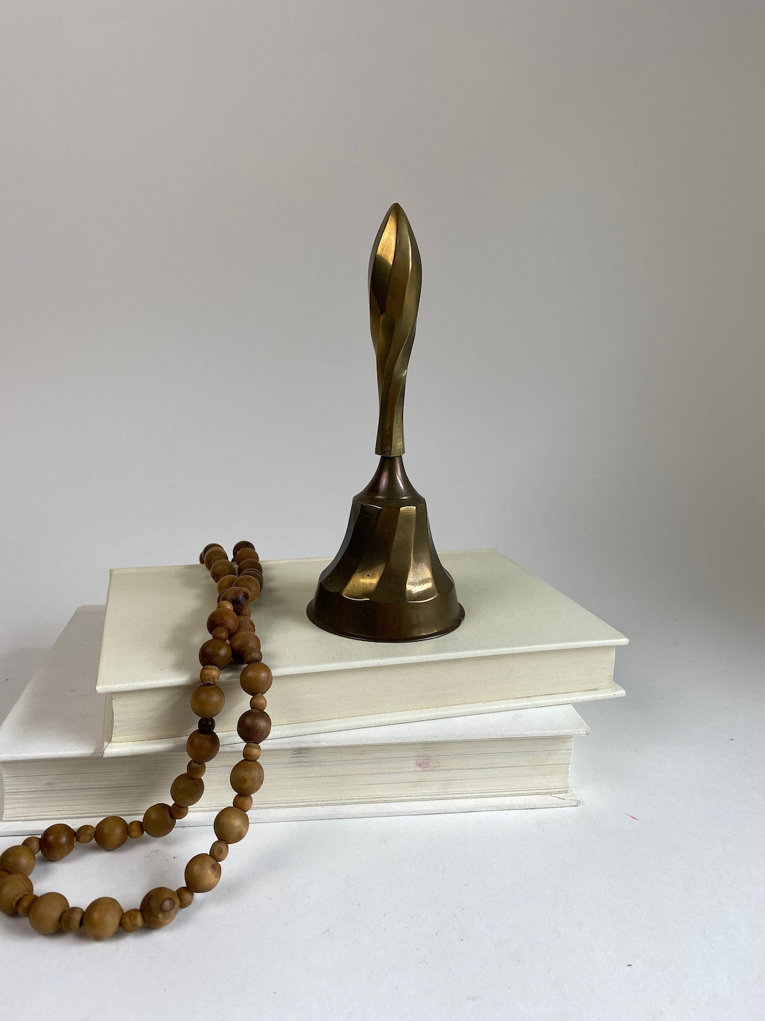 Vintage Solid Brass Hand Bell Desk Accessory - Etsy