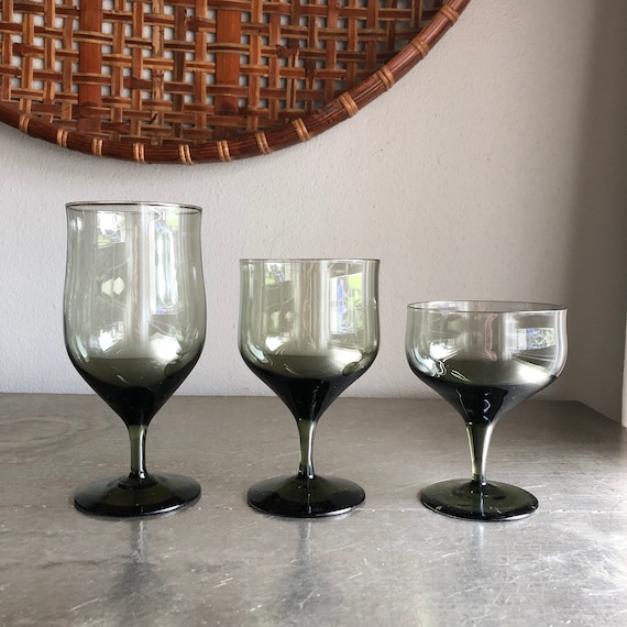 Vintage Crystal Stemware Ballet Pattern by Bryce Brothers Dusk | Etsy