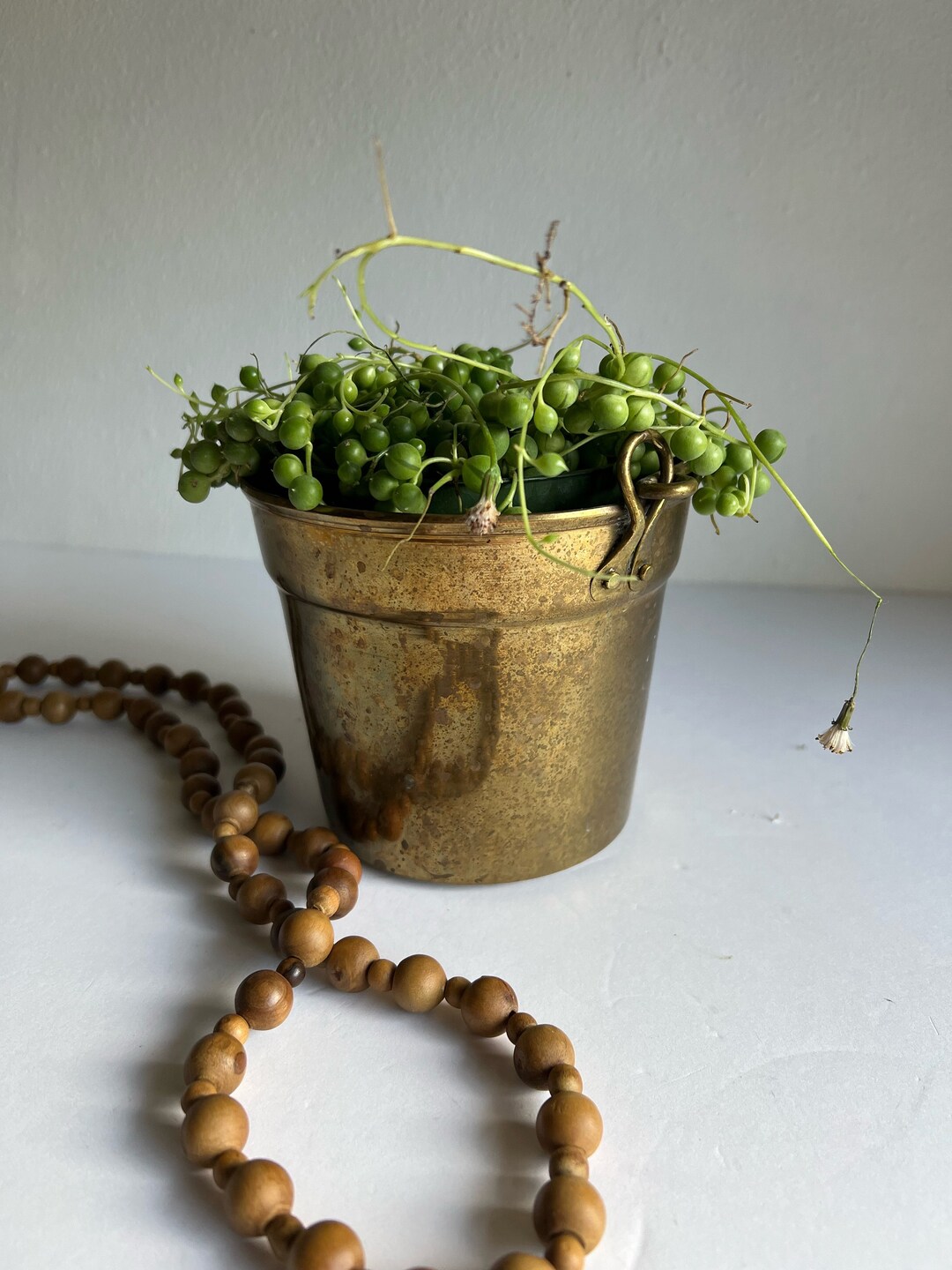Vintage Solid Brass Bucket - Etsy