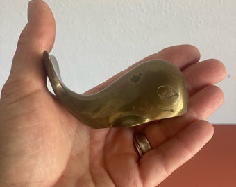 Brass Whale - Etsy