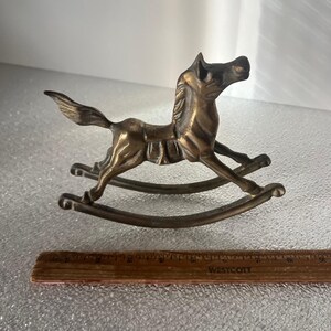 Vintage Brass Rocking Horse Figurine Equestrian Nursery Decor - Etsy
