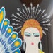 Vintage 80s Erté Athena Goddess of Love Silver Foil Serigraph Framed ...