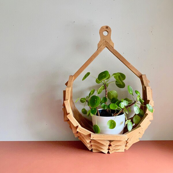 Mid Century Hanging Planter - Etsy