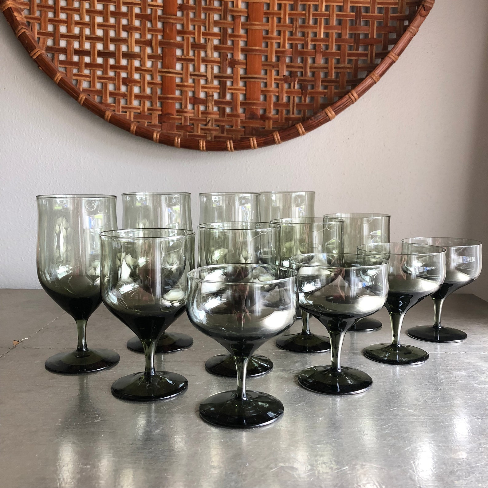 Vintage Crystal Stemware Ballet Pattern by Bryce Brothers Dusk | Etsy