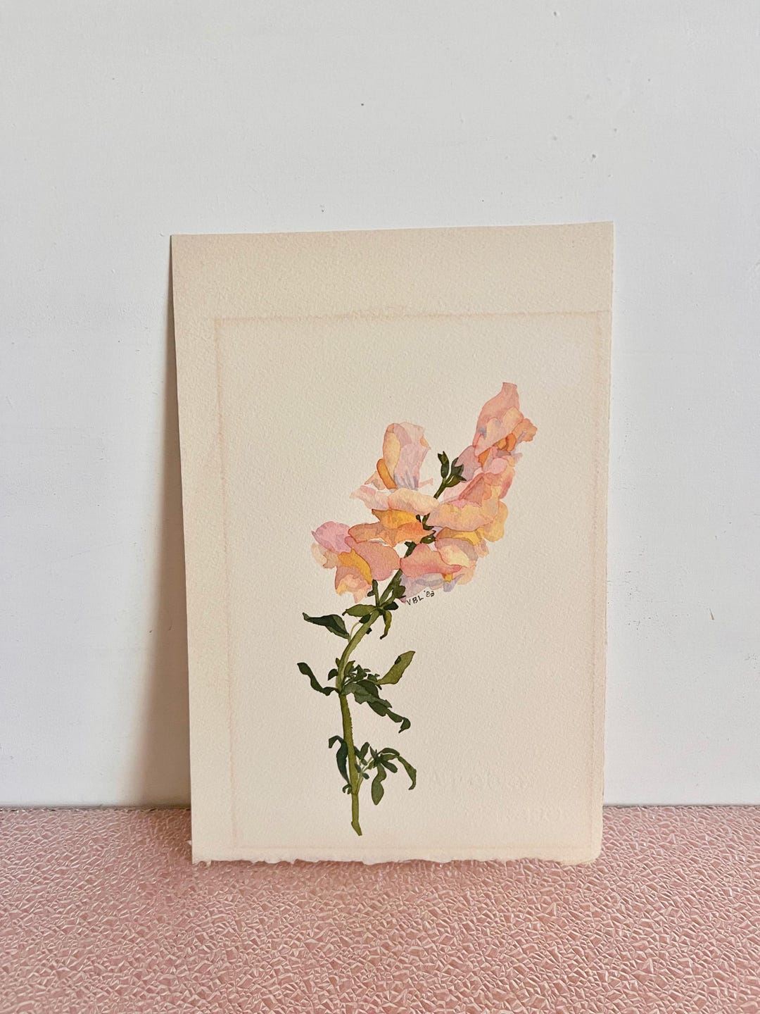 Vintage Botanical Watercolor Snapdragon Unframed VBL '83 - Etsy