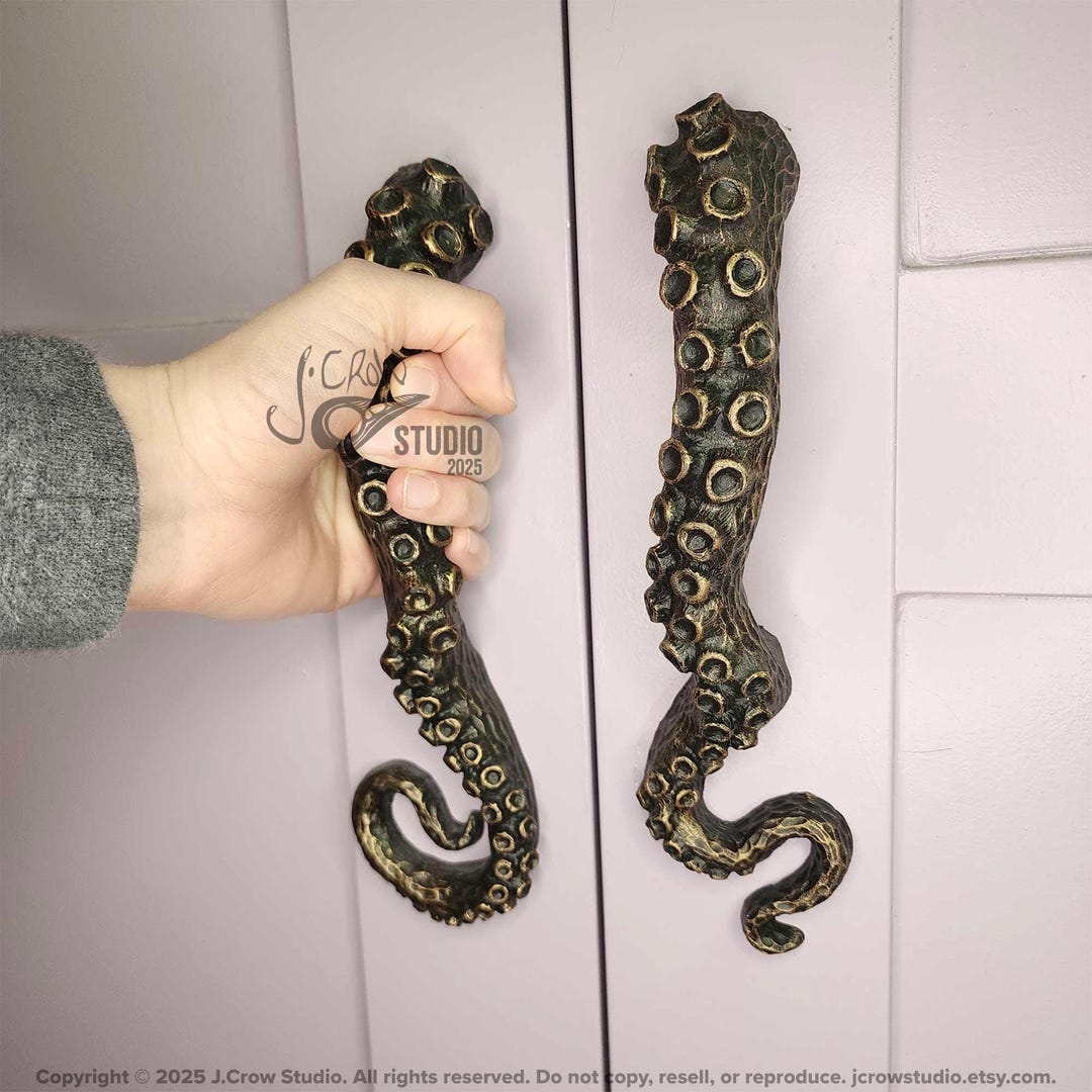 Octopus Door Pull, Nautical Decor, Pantry Door Handles, Closet Door ...